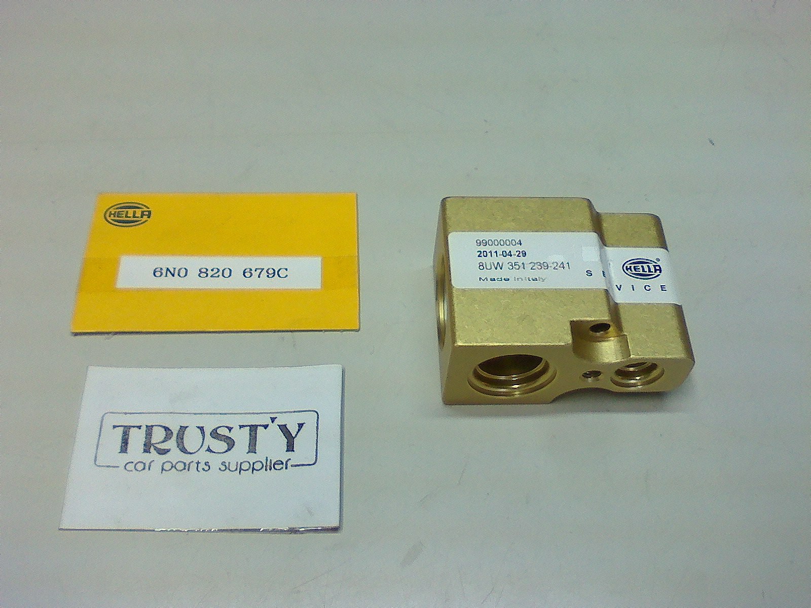 VW ACエキスパンションバルブ 6N0820679C HELLA - (トラスティ) TRUSTY BENZ BMW VW 登録番号 ...