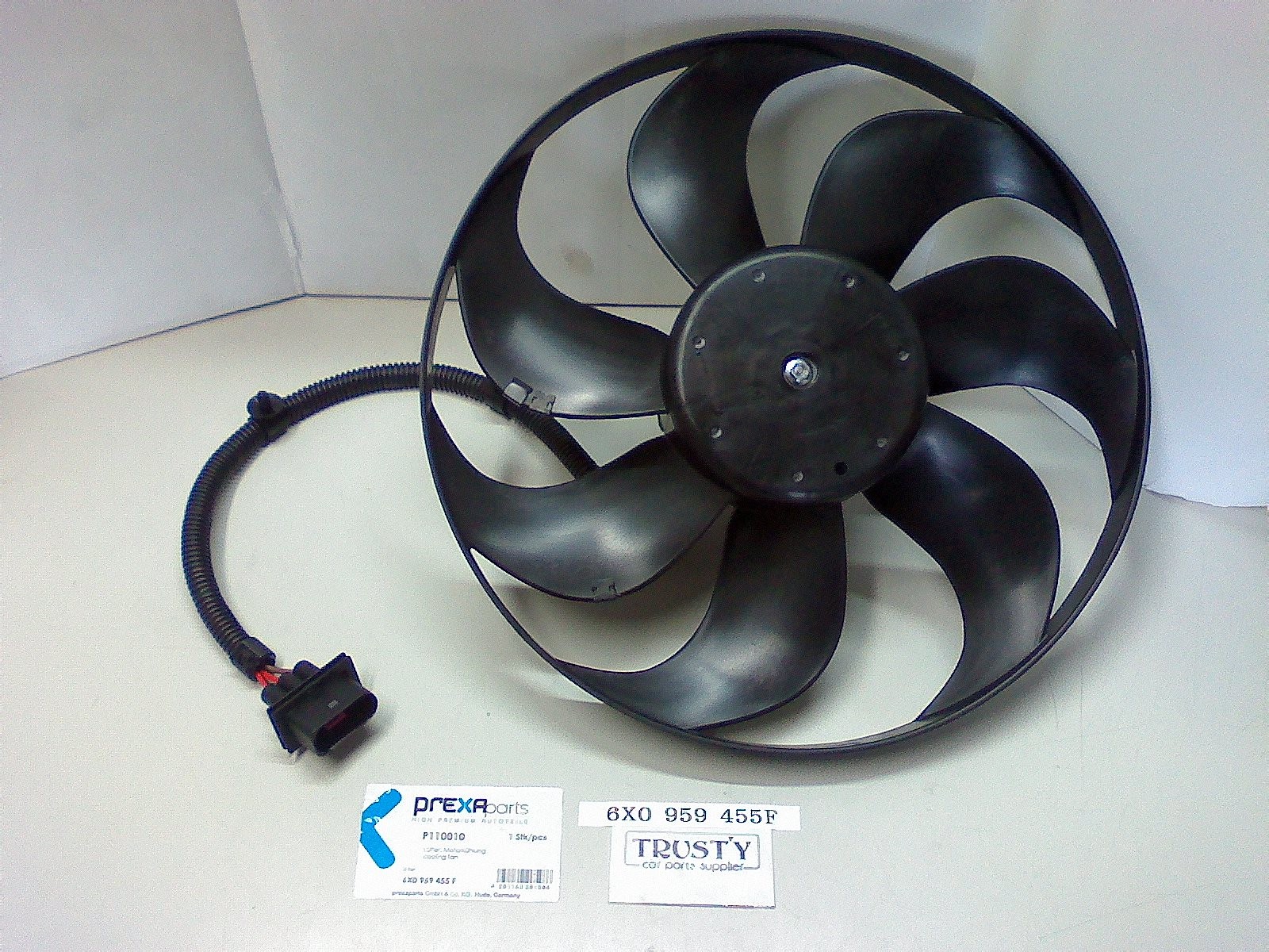 VW 電動ファン AD FAN 6X0959455F - (トラスティ) TRUSTY BENZ BMW VW 登録番号 T8140002041847