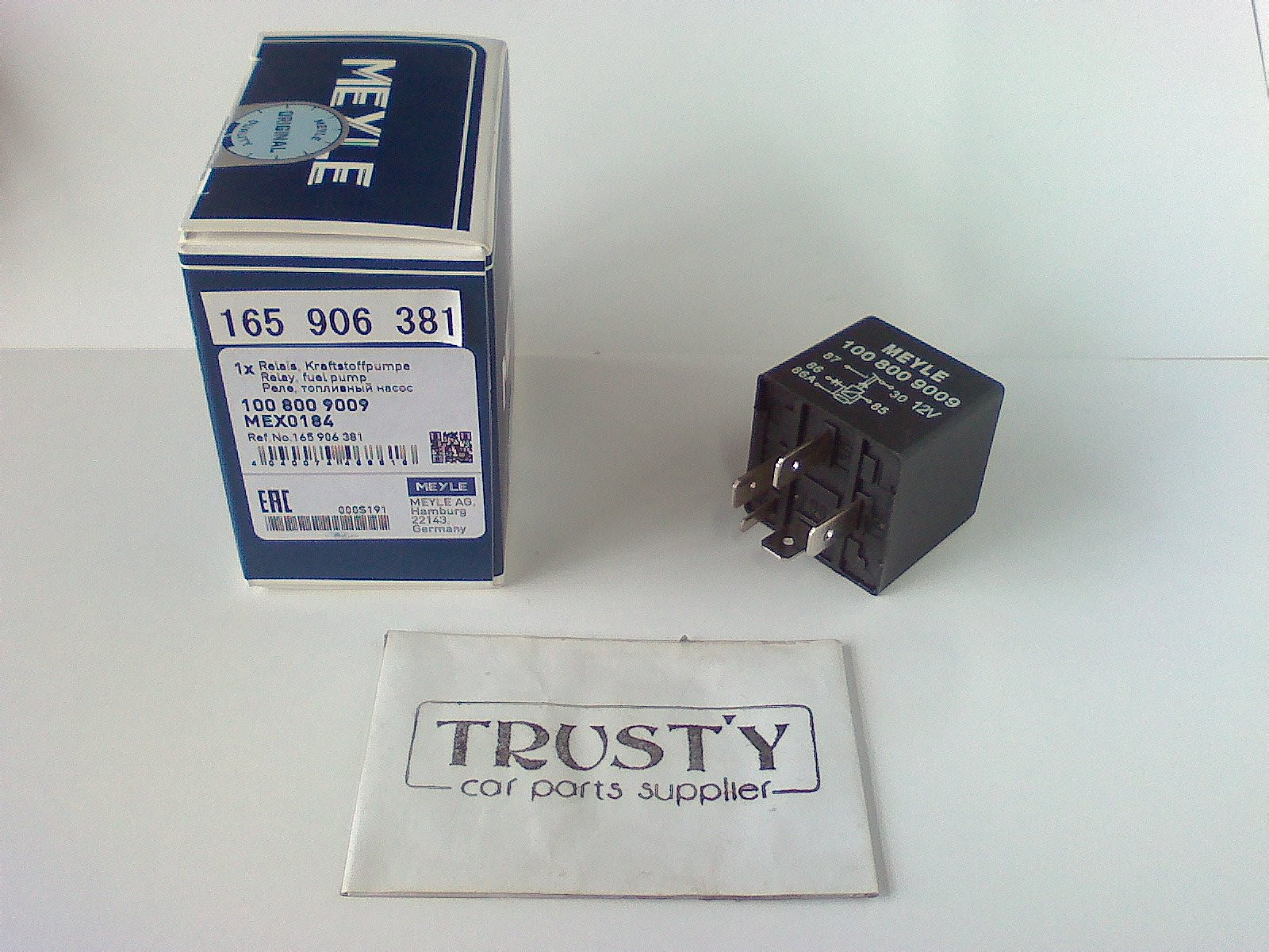 VW リレー（フーエル、デジファント）165906381 MEYLE - (トラスティ) TRUSTY BENZ BMW VW 登録番号 ...